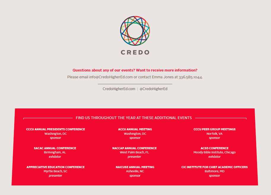 Announcing the Credo Institutes for 2015!